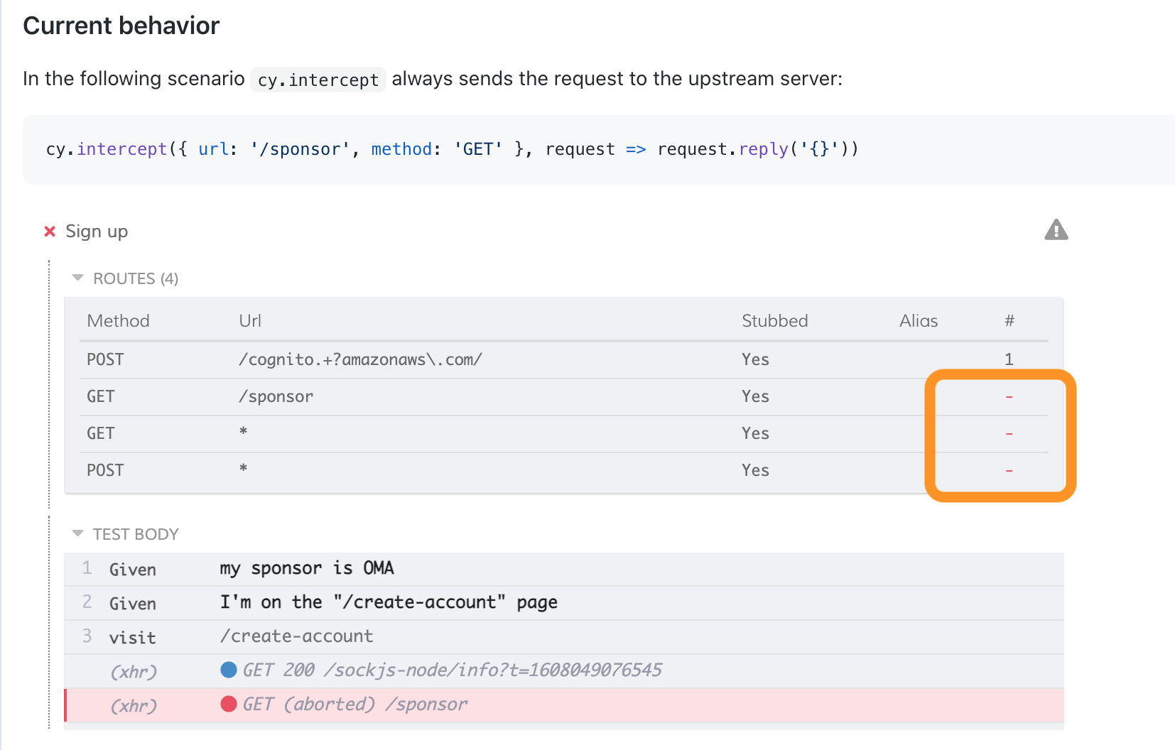 Tercept With Dynamic Stubbing Always Sends The Request To The Upstream Server · Issue