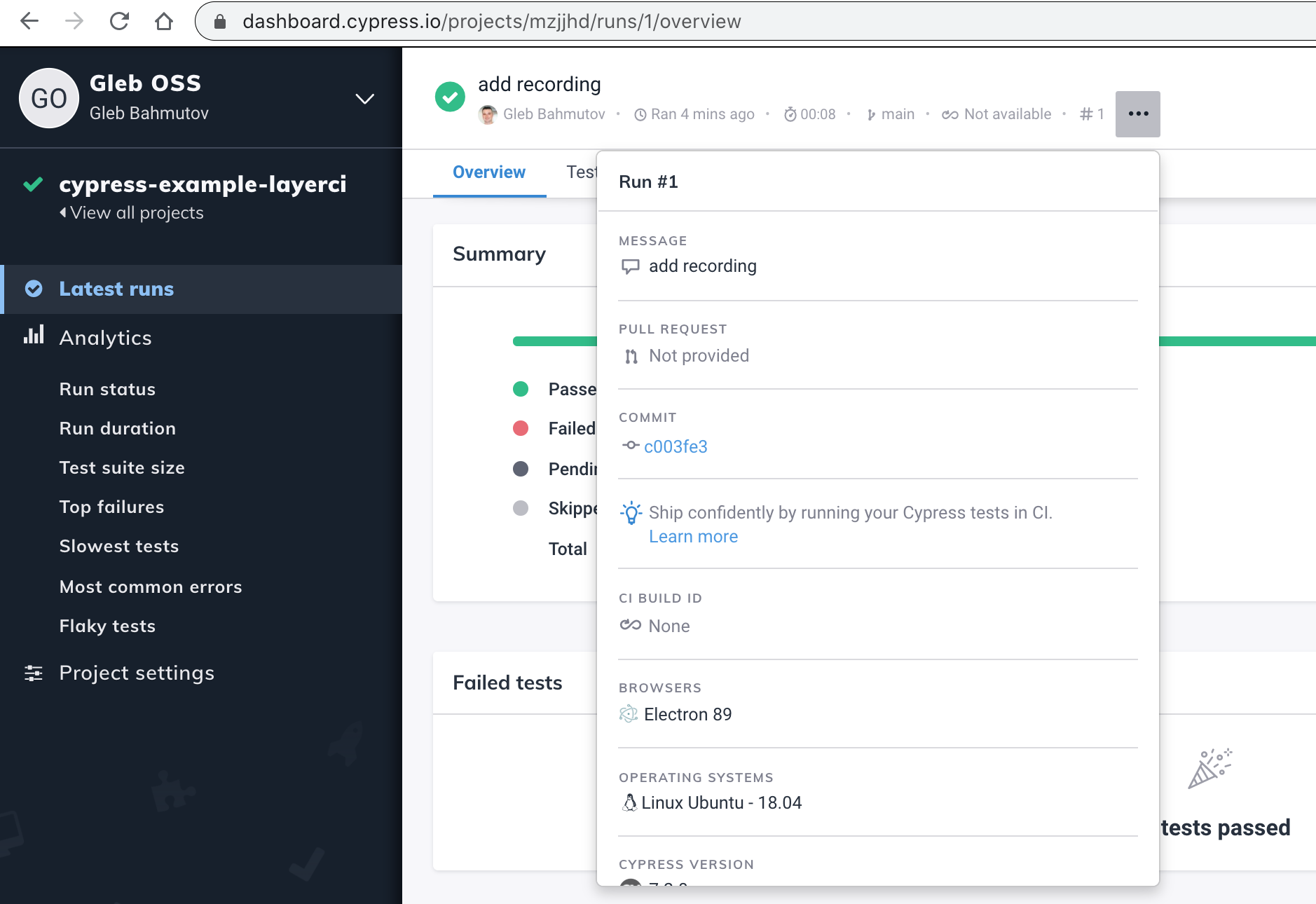 LayerCI Integration · Issue #16101 · cypress-io/cypress · GitHub