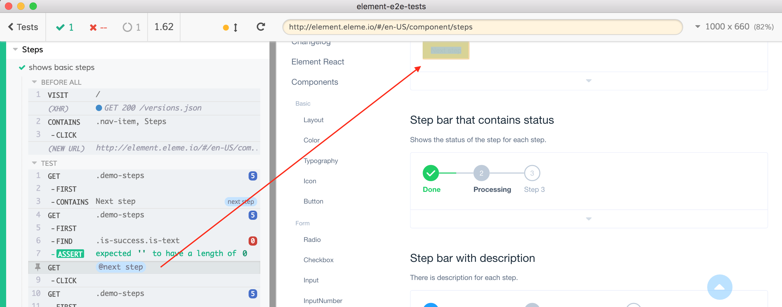 Scrolling element in the viewport when clicking on step in reporter is too agressive · Issue ...