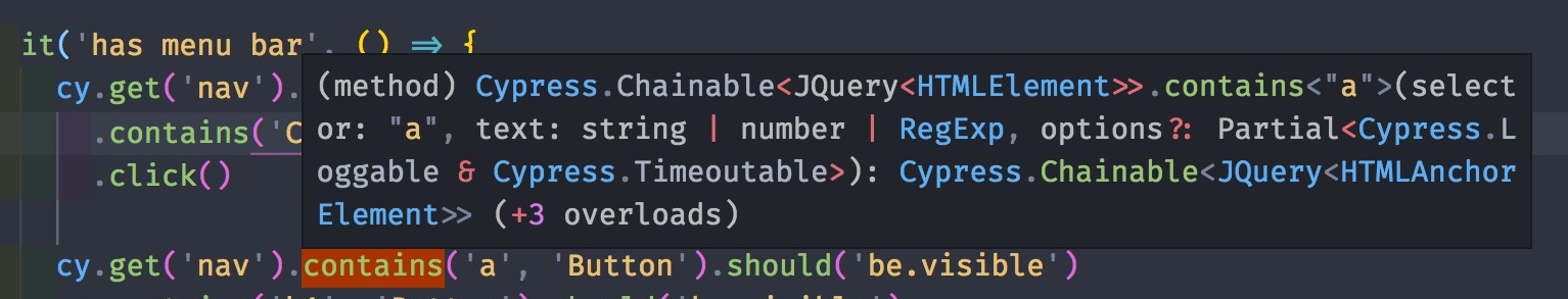 Fill missing type jsdocs for a few methods · Issue #2009 · cypress-io/cypress · GitHub