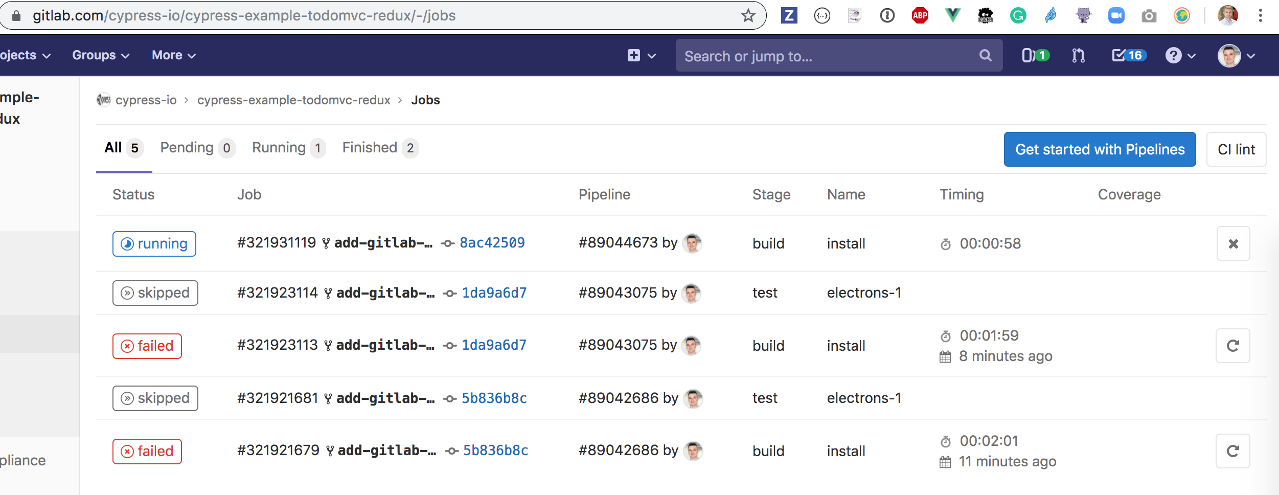 Show Code Coverage On GitLab CI Issue 45 Cypress io cypress 