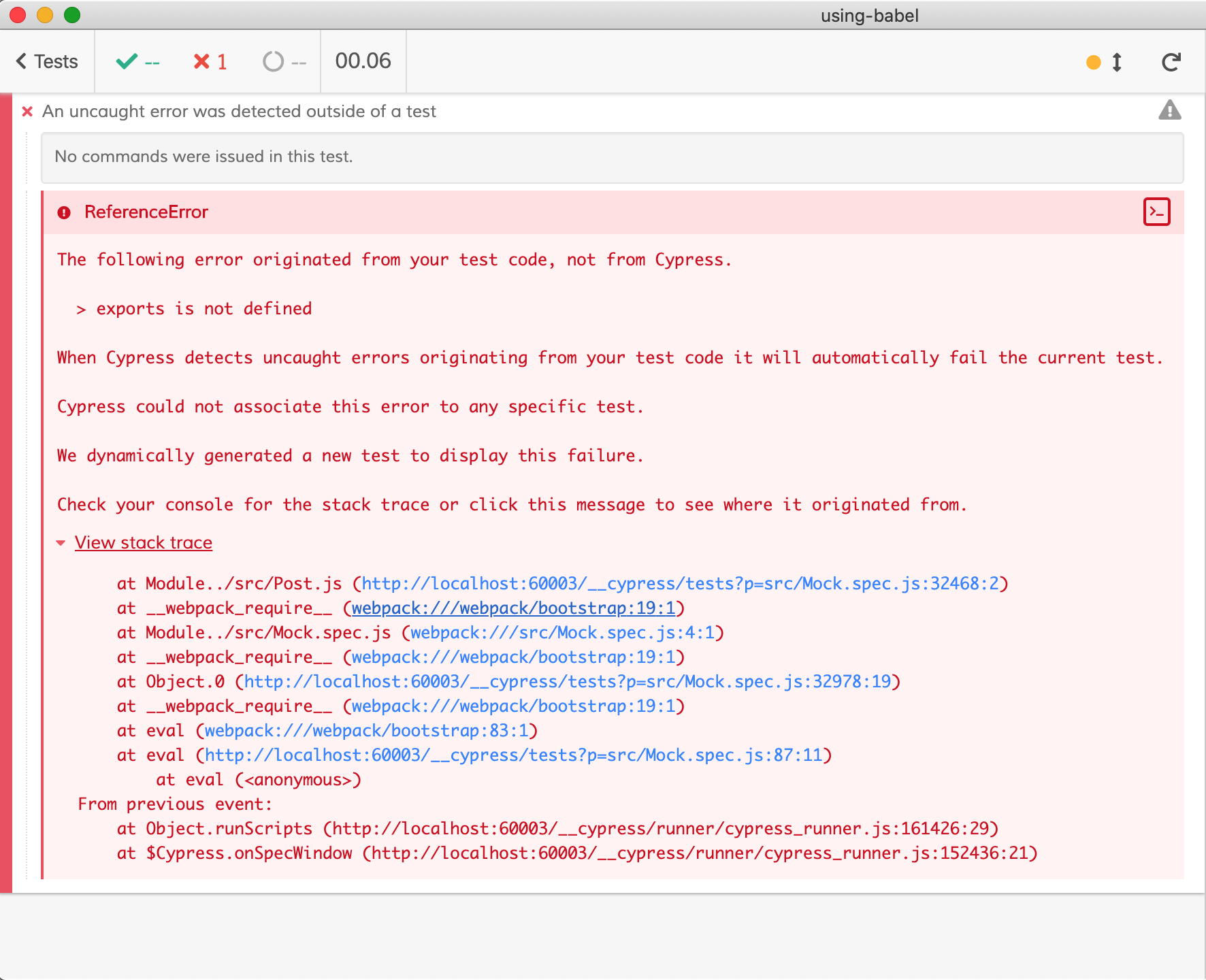 Advise How To Do Named Imports Mocking Using Babelrc · Issue 266 · Cypress Iocypress React 7962