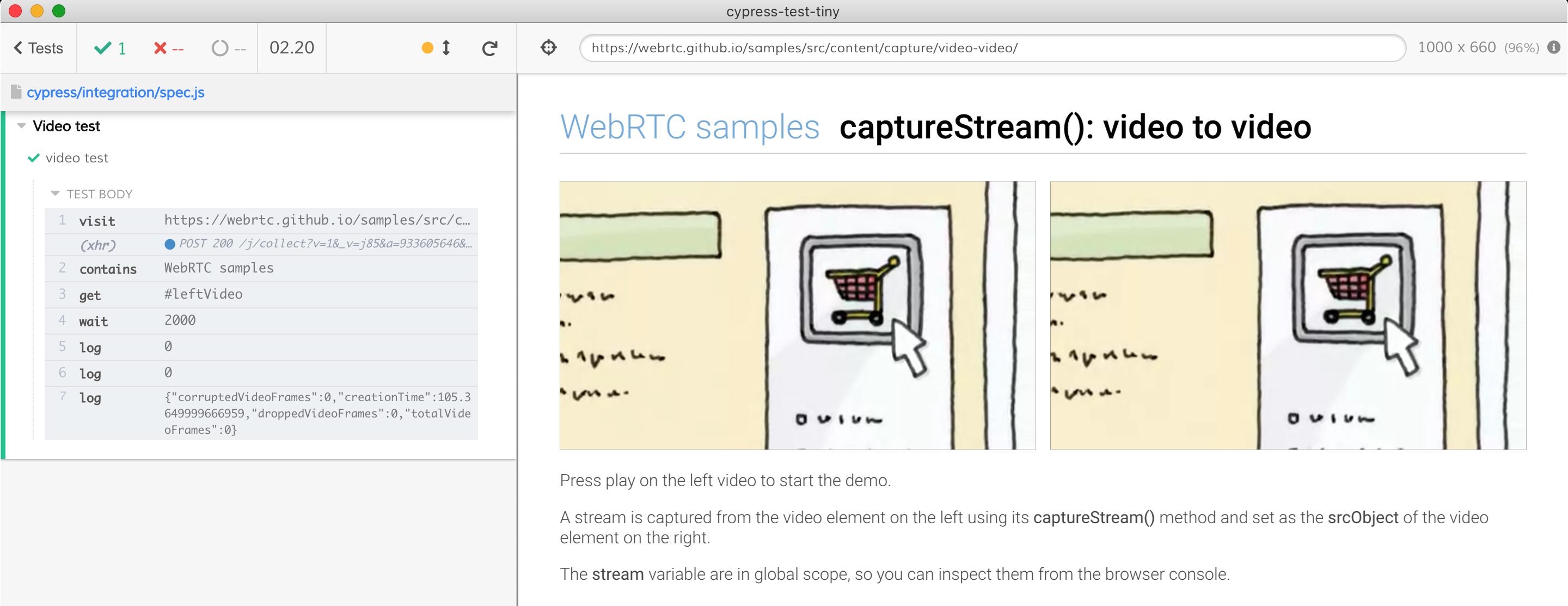 getVideoPlaybackQuality function returns empty object for video element ...