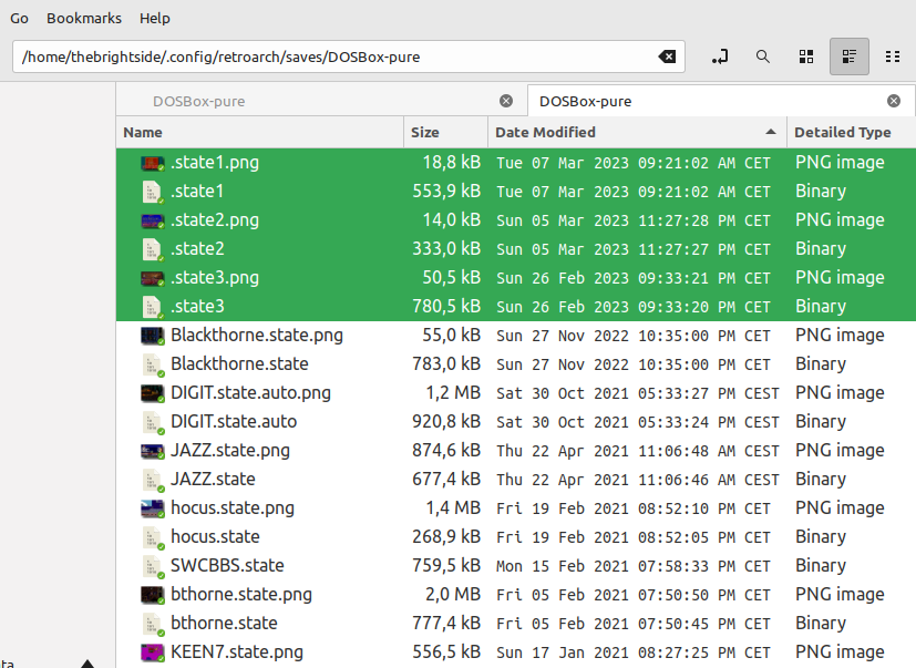 Save States stopped working - no longer game-specific, but core ...