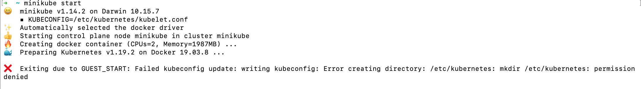 Error Creating Directory Etckubernetes Mkdir Etckubernetes Permission Denied · Issue