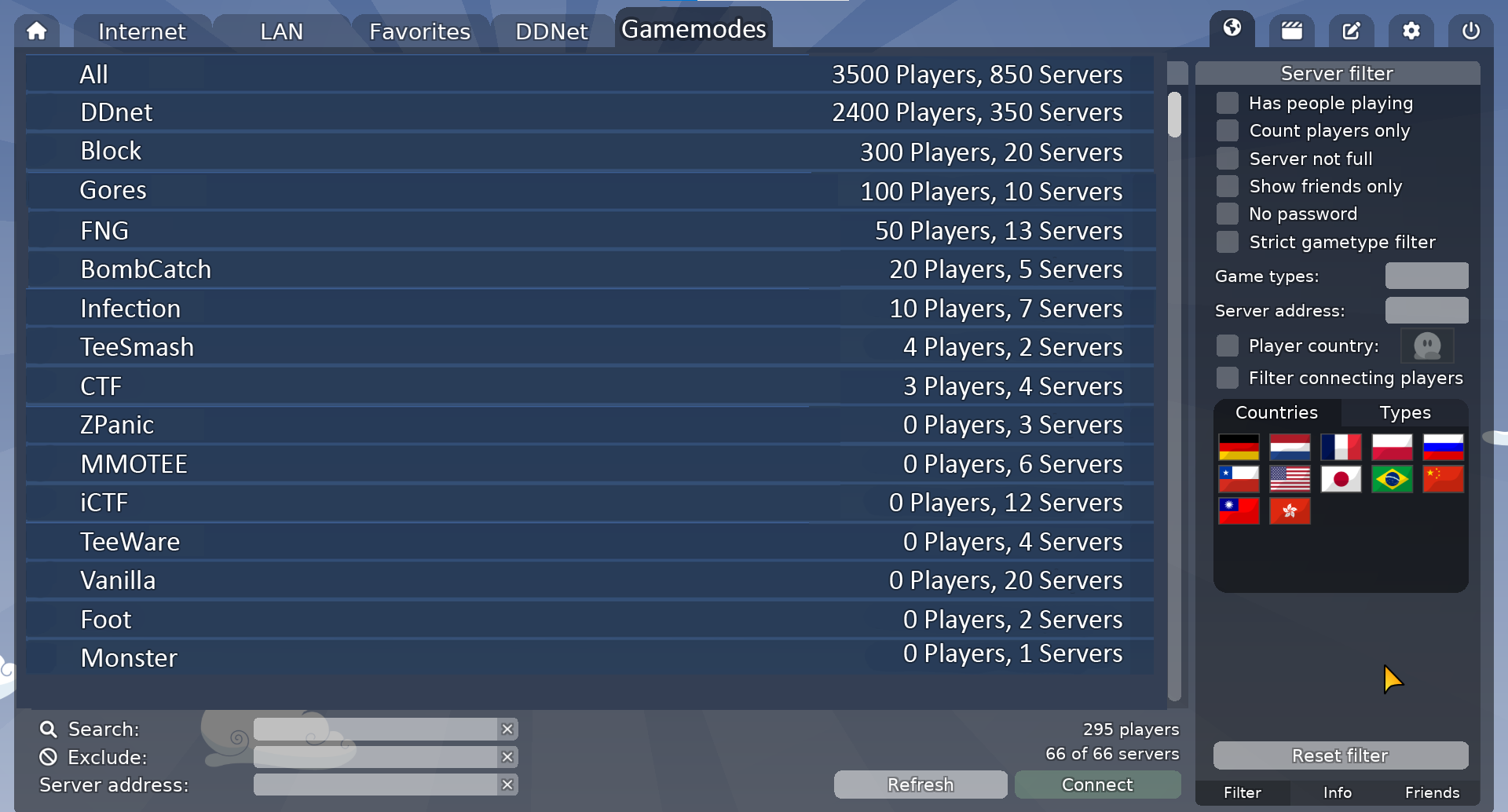 Implement filtering by game modes for all Tabs (Maybe in a different way) · Issue #5665 · ddnet ...