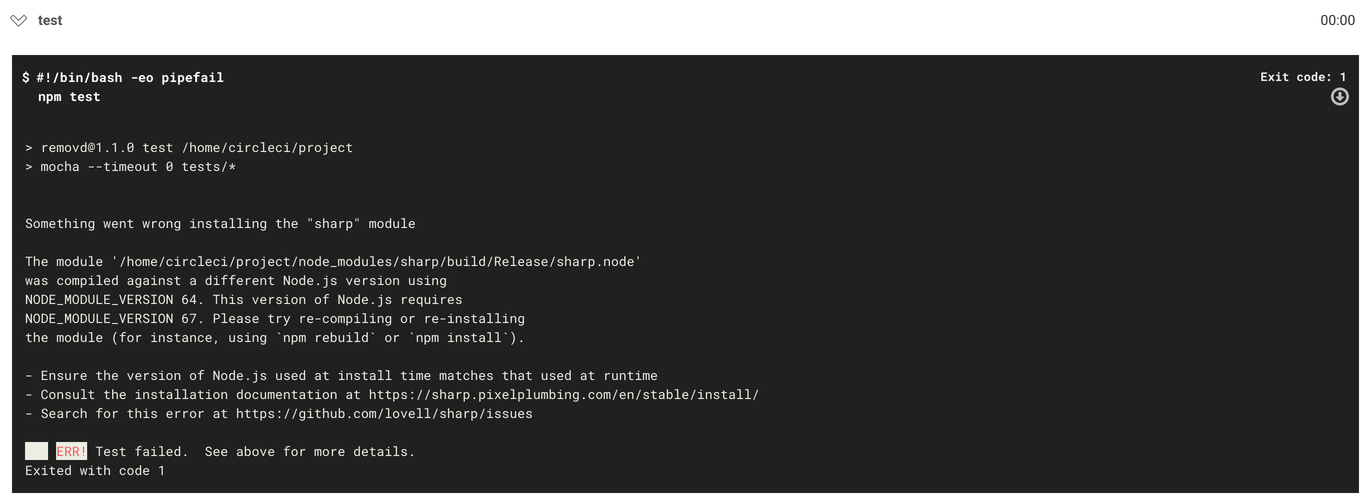 CircleCi issue · Issue #1699 · lovell/sharp · GitHub