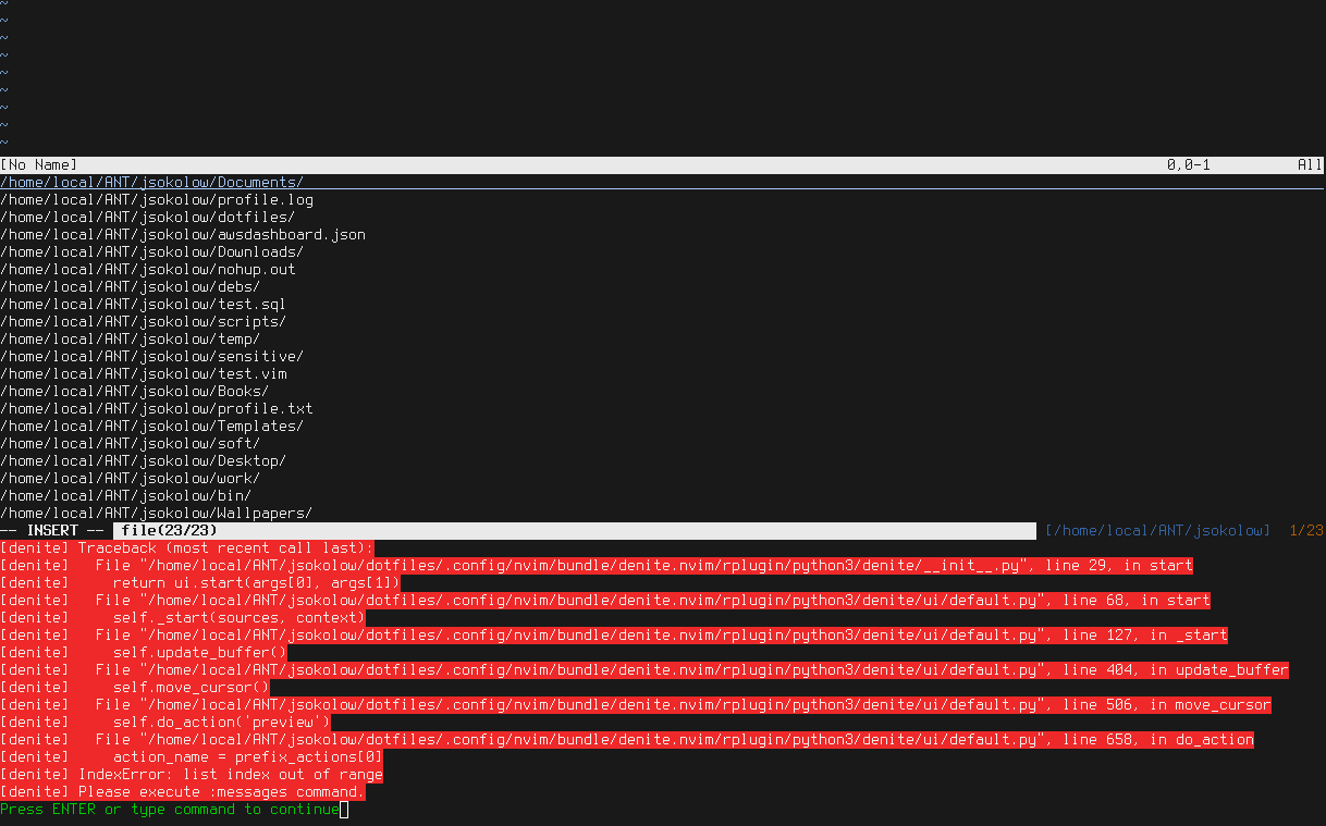 Error when using autopreview: IndexError: list index out of range · Issue #373 · Shougo/denite ...