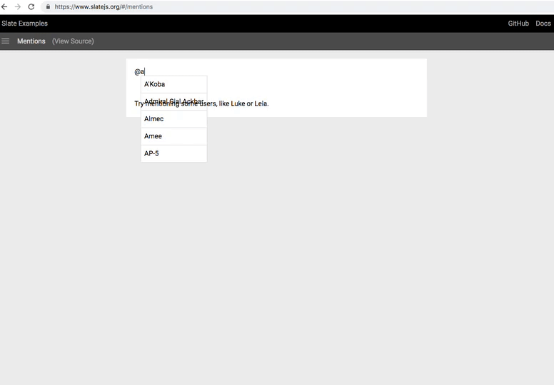 Mentions example: Add z-index to suggestion menus. · Issue #2651 · ianstormtaylor/slate · GitHub