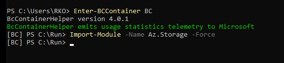 Creating a Container with next Major fails with "Cannot find path 'C:\run\my\aes.key' because it ...