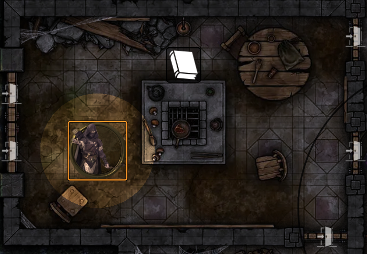 Vision Based Overhead Tiles use radial occlusion on tokens with no vision while there is an ...