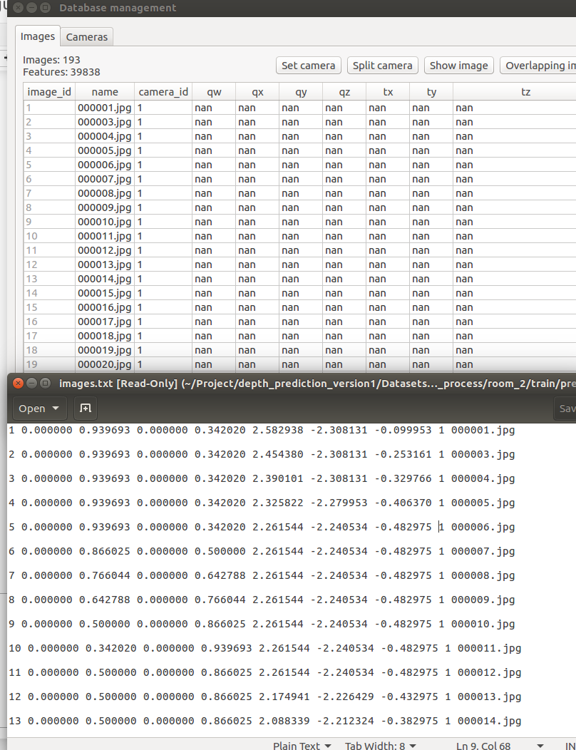 Database always show nan for pose · Issue #674 · colmap/colmap · GitHub Database always show nan for pose · Issue #674 · colmap/colmap · GitHub