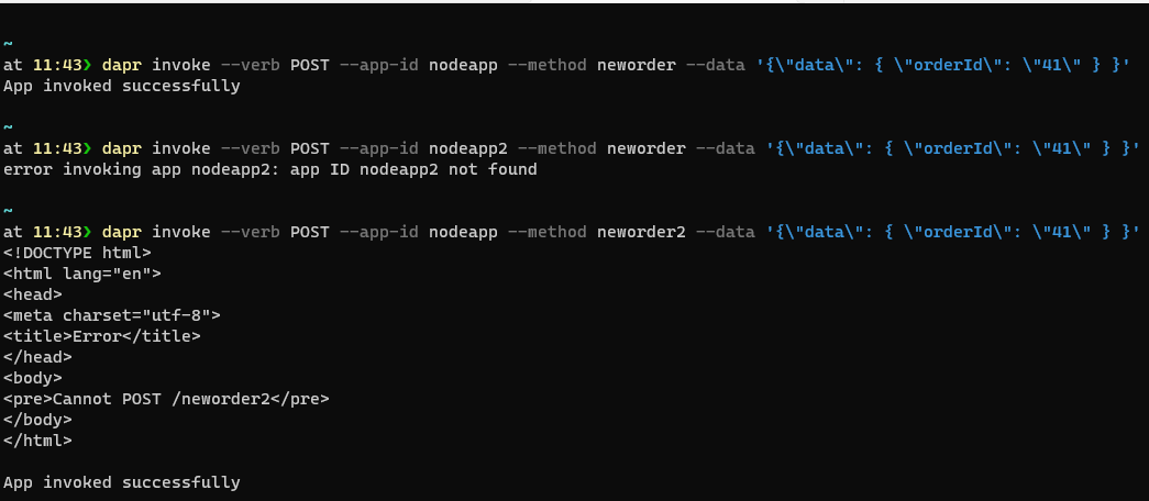 Invoke invalid method does not fail · Issue #909 · dapr/cli · GitHub