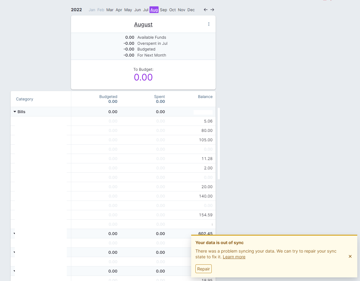 [Bug]: Your data is out of Sync · Issue #212 · actualbudget/actual · GitHub