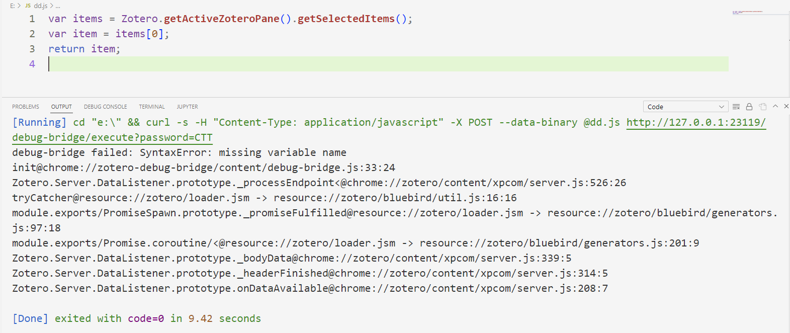 debug-bridge failed: SyntaxError: missing variable name · Issue #2328 · retorquere/zotero-better ...