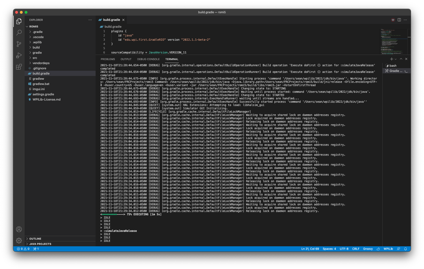 Can not build RomiReference project in 2022.1.1b2 · Issue #3725 · wpilibsuite/allwpilib · GitHub