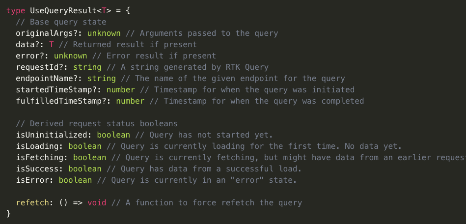 Review and update RTKQ TS type visibility · Issue #1141 · reduxjs/redux-toolkit · GitHub