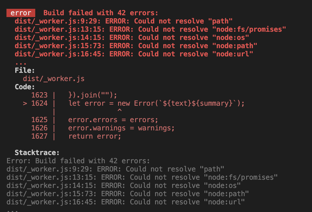 Error While Building Using Cloudflare Adapter · Issue 4869 · Withastroastro · Github