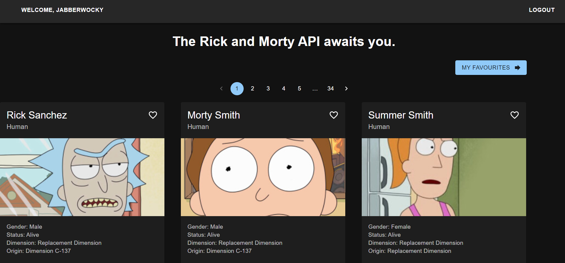 GitHub - shaunakmukherjee/rickandmorty: An interactive app which ...
