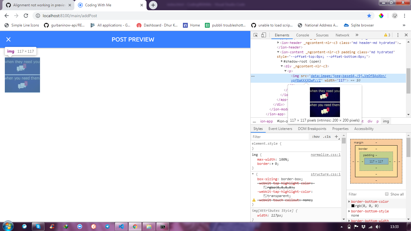 Alignment not working in preview mode but works in edit mode. · Issue ...