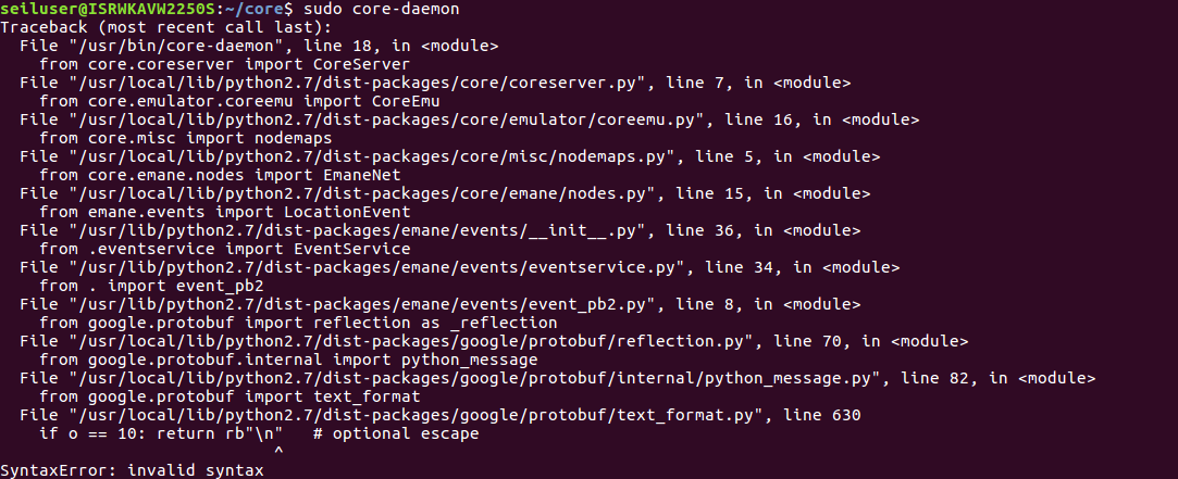 EMANE and CORE Integration problem · Issue #238 · coreemu/core · GitHub