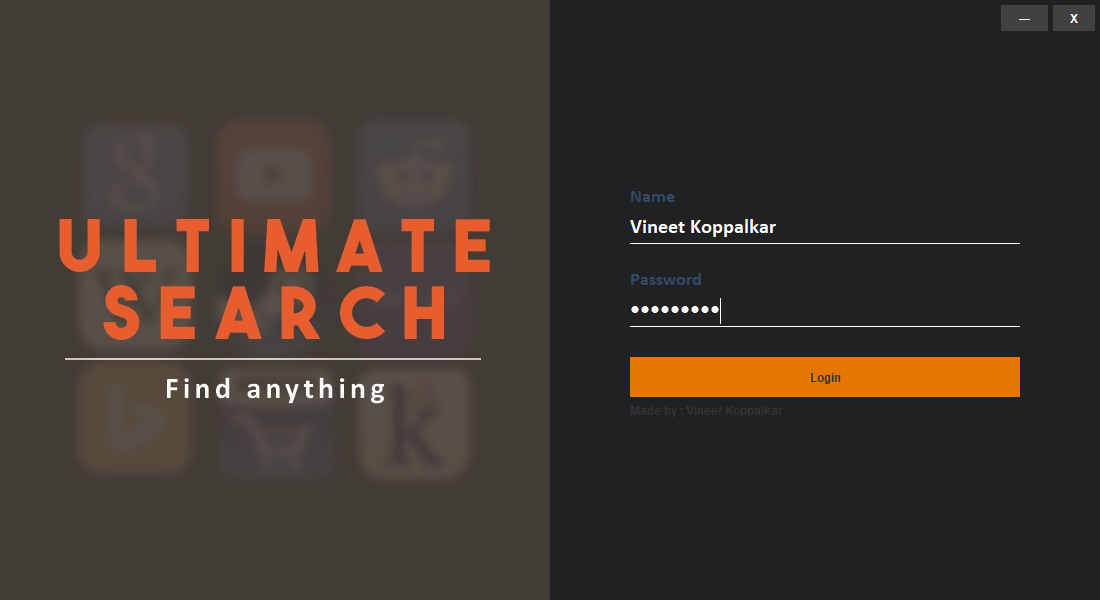 GitHub - vineetkoppalkar/Ultimate-Search: This is a program that can ...