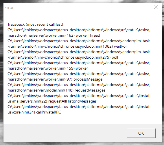 Possible bug on status desktop · Issue #4341 · status-im/status-desktop · GitHub