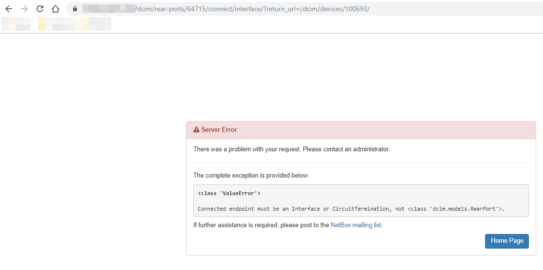 Connected Endpoint Must Be An Interface Or Circuittermination Not · Issue 3716 · Netbox