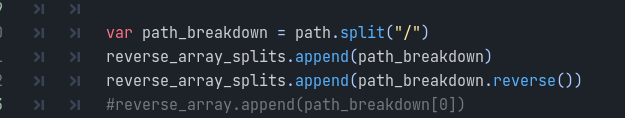 Assigning `PackedStringArray.reverse()` (`void` function) to a variable doesn't error and makes ...