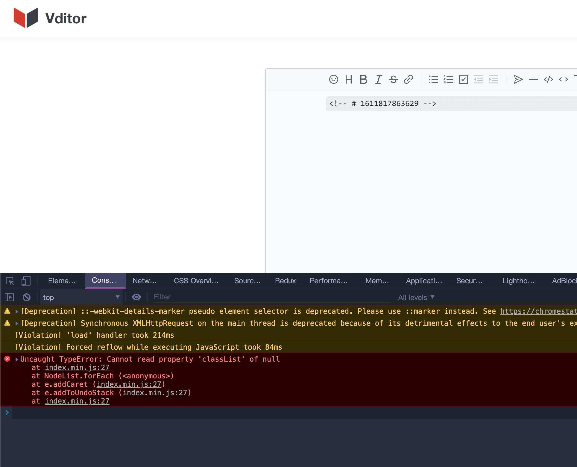 在代码中有注释的情况下,文件解析会报错 · Issue #948 · Vanessa219/vditor · GitHub