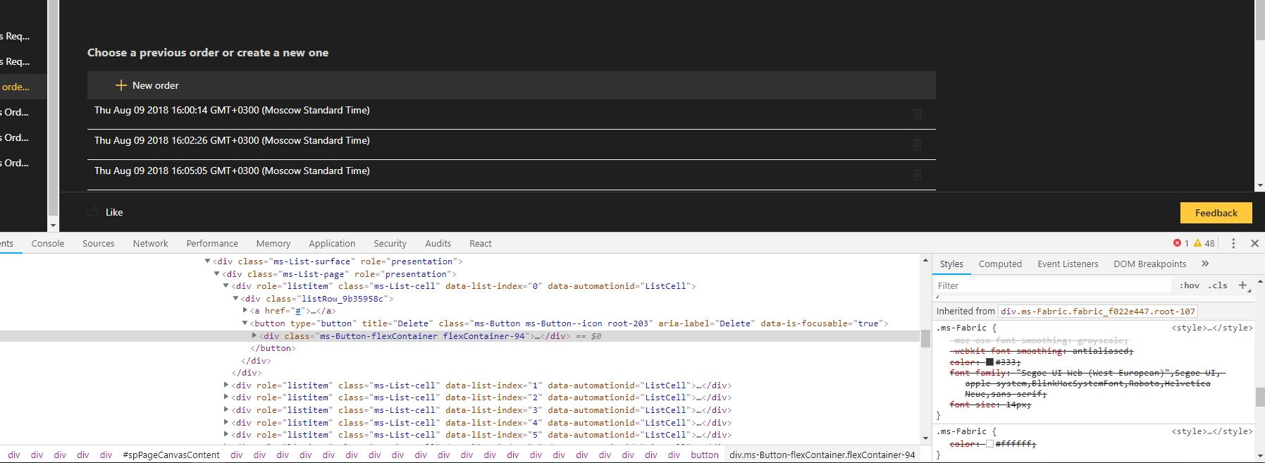 .ms-Fabric strange behavior on dark theme · Issue #2350 · SharePoint/sp-dev-docs · GitHub