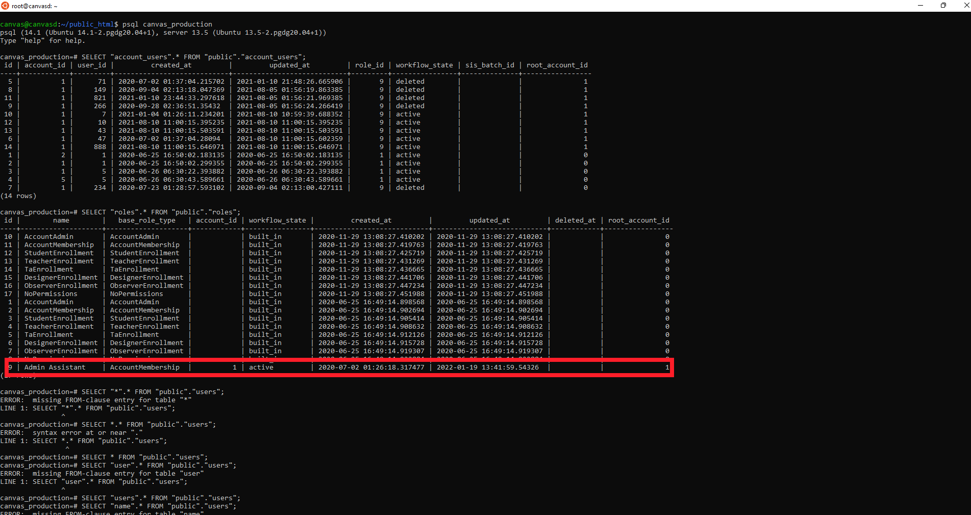 Got 500 (Internal Server Error) when click on courses, peoples, settings after update · Issue ...