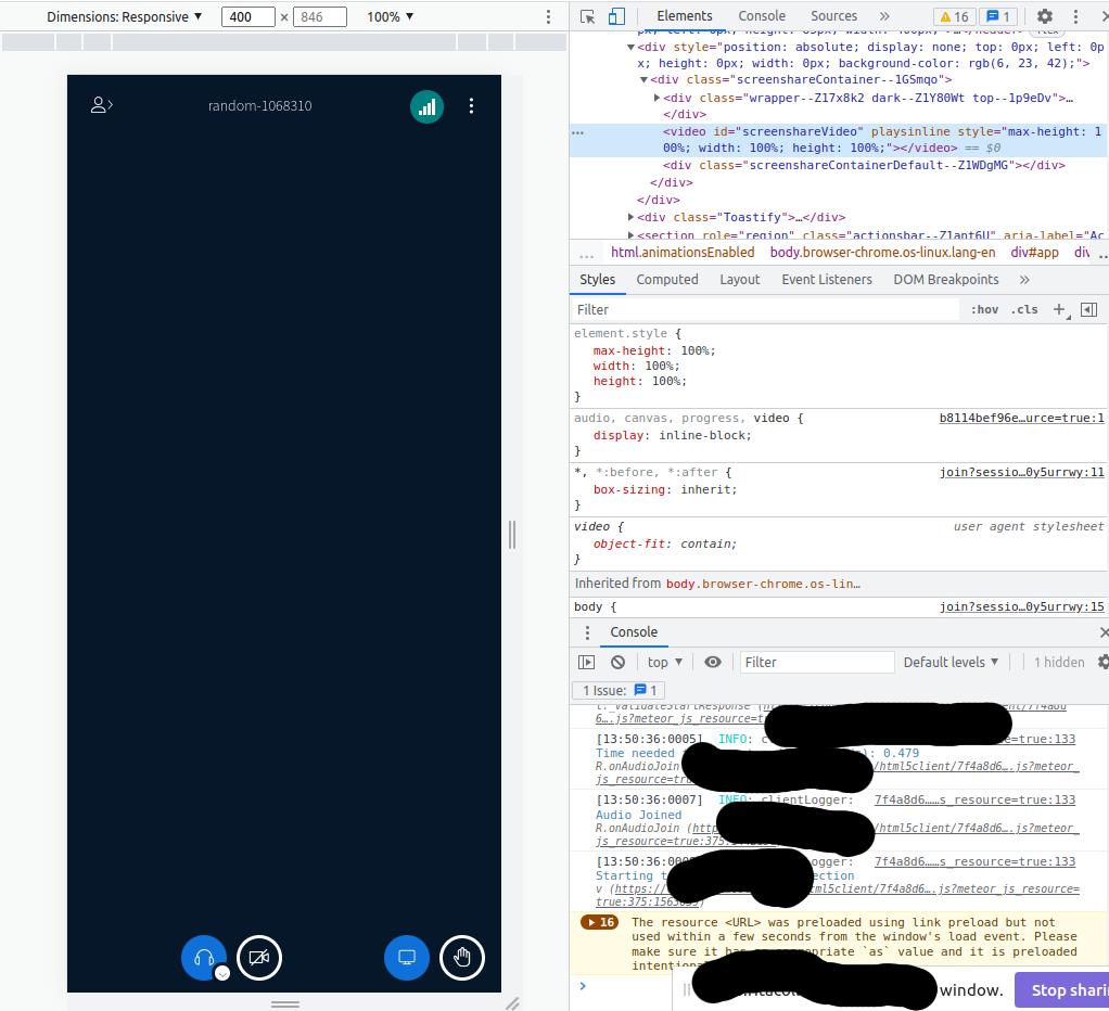 [2.4.7] shared screen is not shown to mobile user · Issue #15032 ...