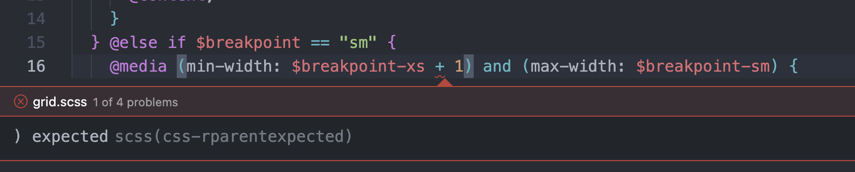 scss(css-rparentexexpted) · Issue #2901 · prettier/prettier-vscode · GitHub