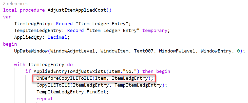 [Event Request] New Event in Codeunit 5895 InventoryAdjustment - OnBeforeCopyILEToILE · Issue ...