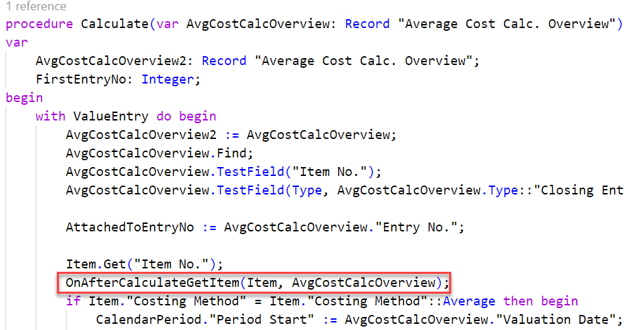 [Event Request] New Event in Codeunit 5847 GetAverageCostCalcOverview - OnAfterCalculateGetItem ...