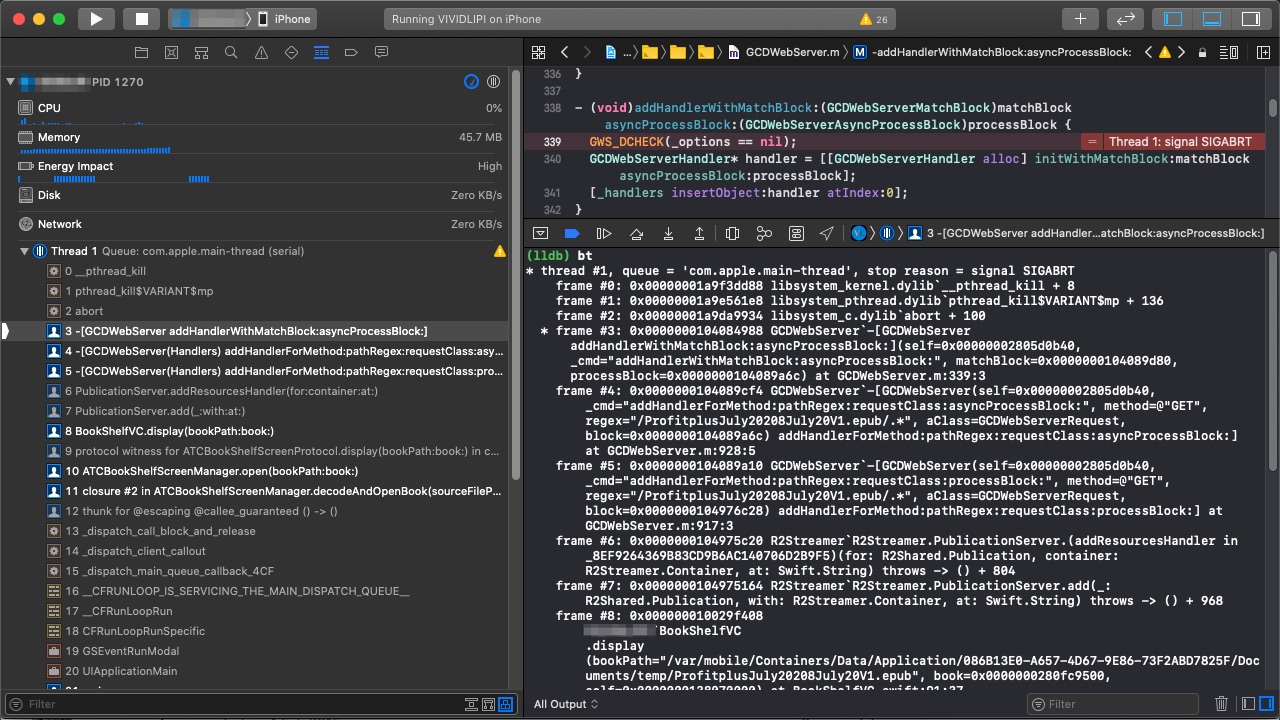 Gcdwebserver Crash On Integrating Readium Library · Issue 190 · Readiumswift Toolkit · Github 4138