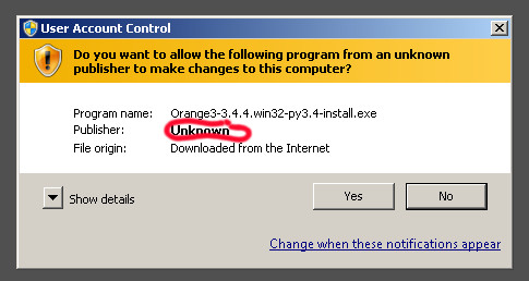 Orange Windows Installer publisher unknown · Issue #2439 · biolab/orange3 · GitHub