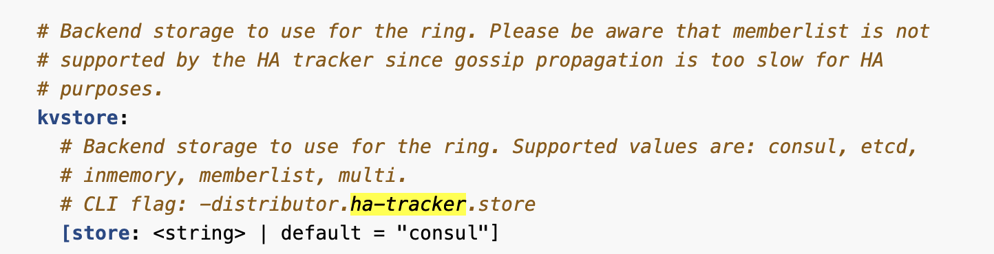 Distributor Ha Tracker Ring Should Allow Inmemory As A Kv Store · Issue 5145 · Cortexproject