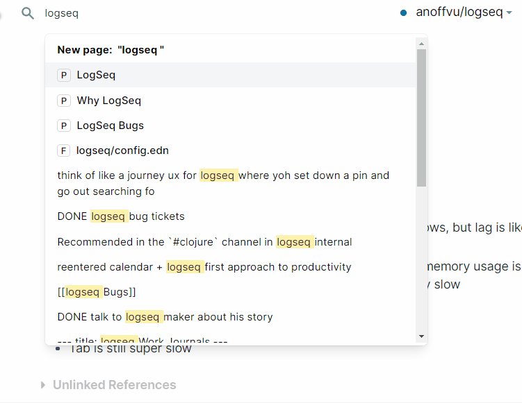 Search not showing all pages · Issue #544 · logseq/logseq · GitHub