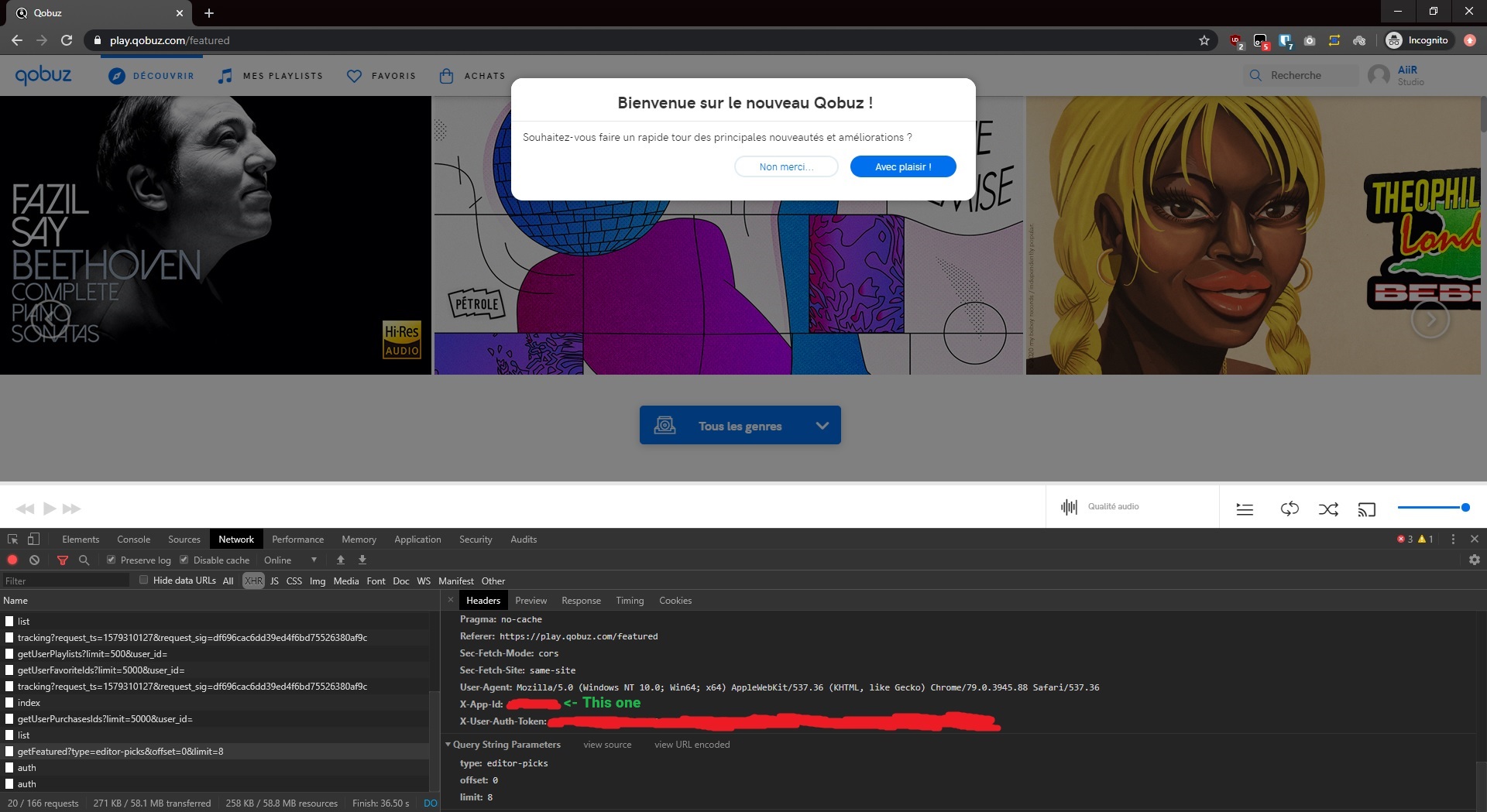 How can I get the appid！！！！！！ · Issue #2 · ImAiiR/QobuzDownloaderX · GitHub