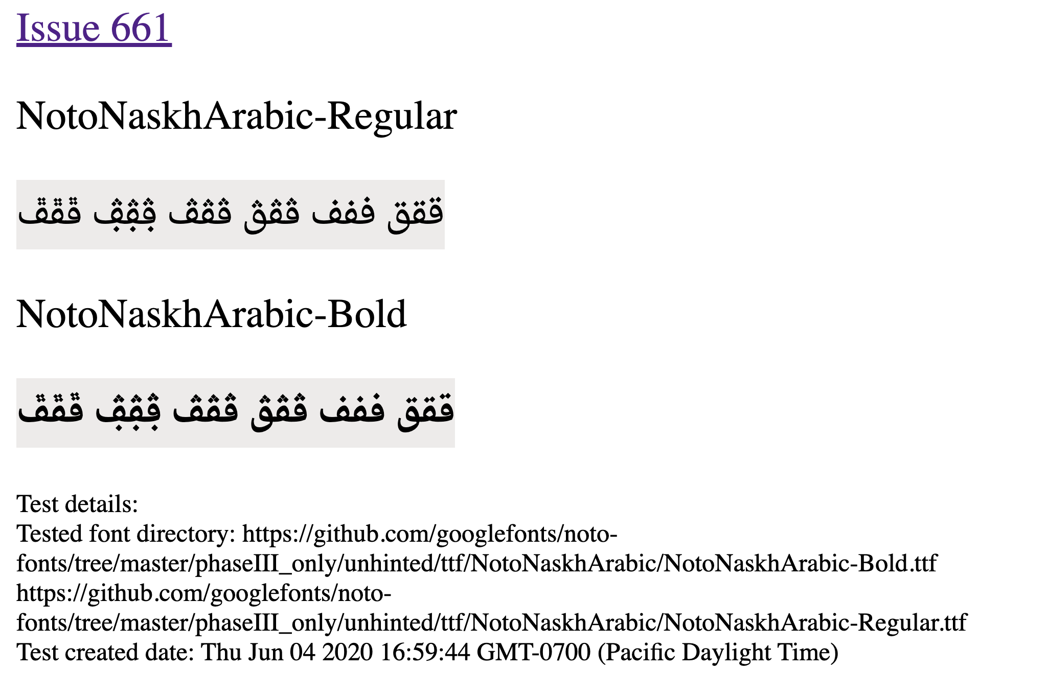 Noto Naskh Arabic variants of qaf and feh 06A4 06A6 06A8 08A4 are ...