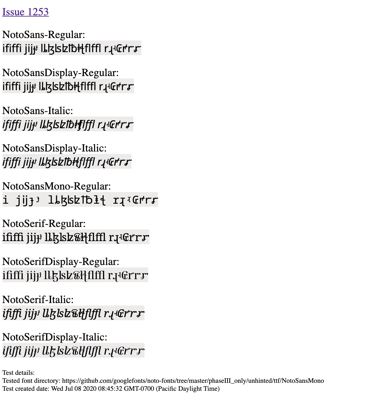 Inconsistent serifs in Noto Sans Mono for i, j, l, and r · Issue #354 · notofonts/latin-greek ...