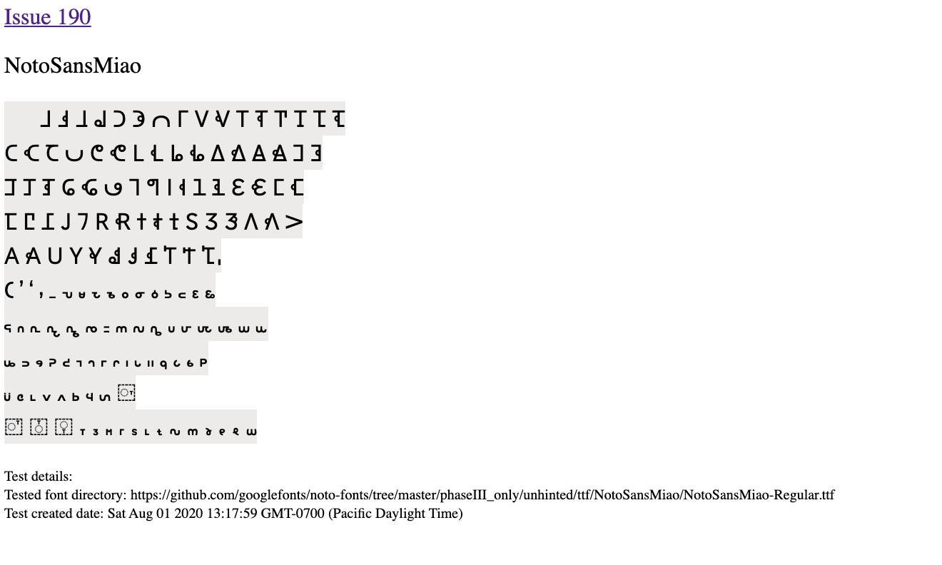 Miao is not supported yet. · Issue #3 · notofonts/miao · GitHub