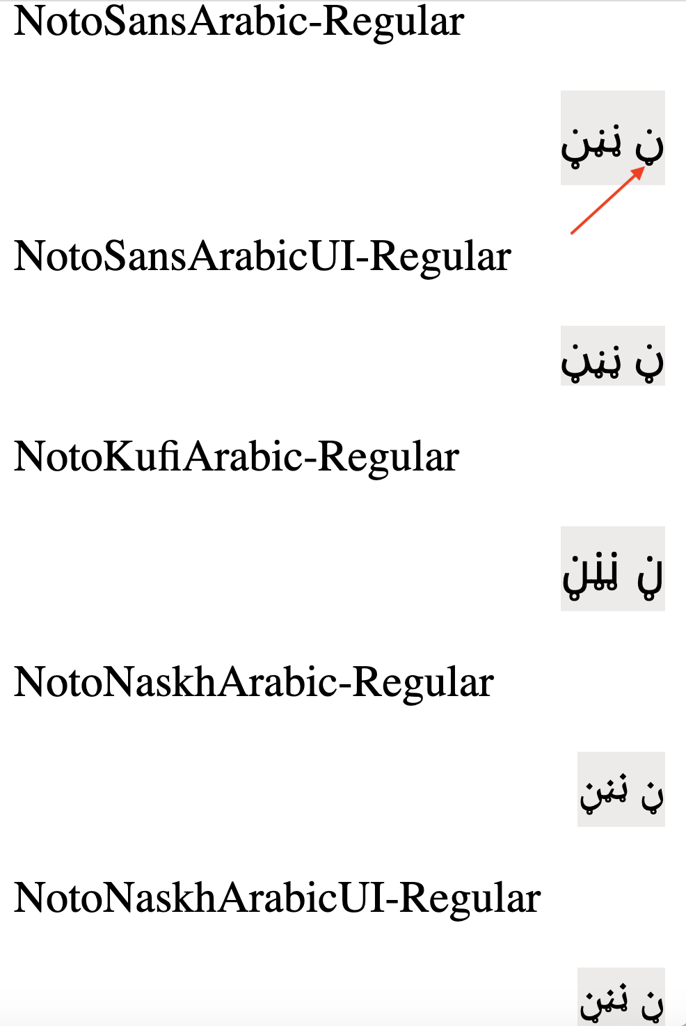 U+06BC ring look like half ring in NotoSansArabic · Issue #1897 · notofonts/noto-fonts · GitHub