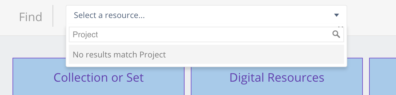 Filterable dropdown not populated in Find tab on Resource Manager page · Issue #1041 ...