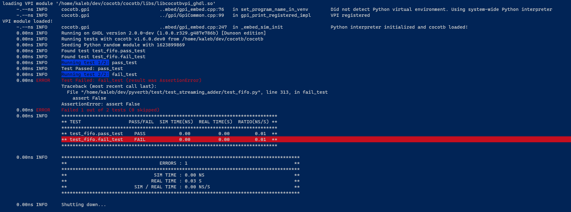Improving cocotb output formatting · Issue #2564 · cocotb/cocotb · GitHub