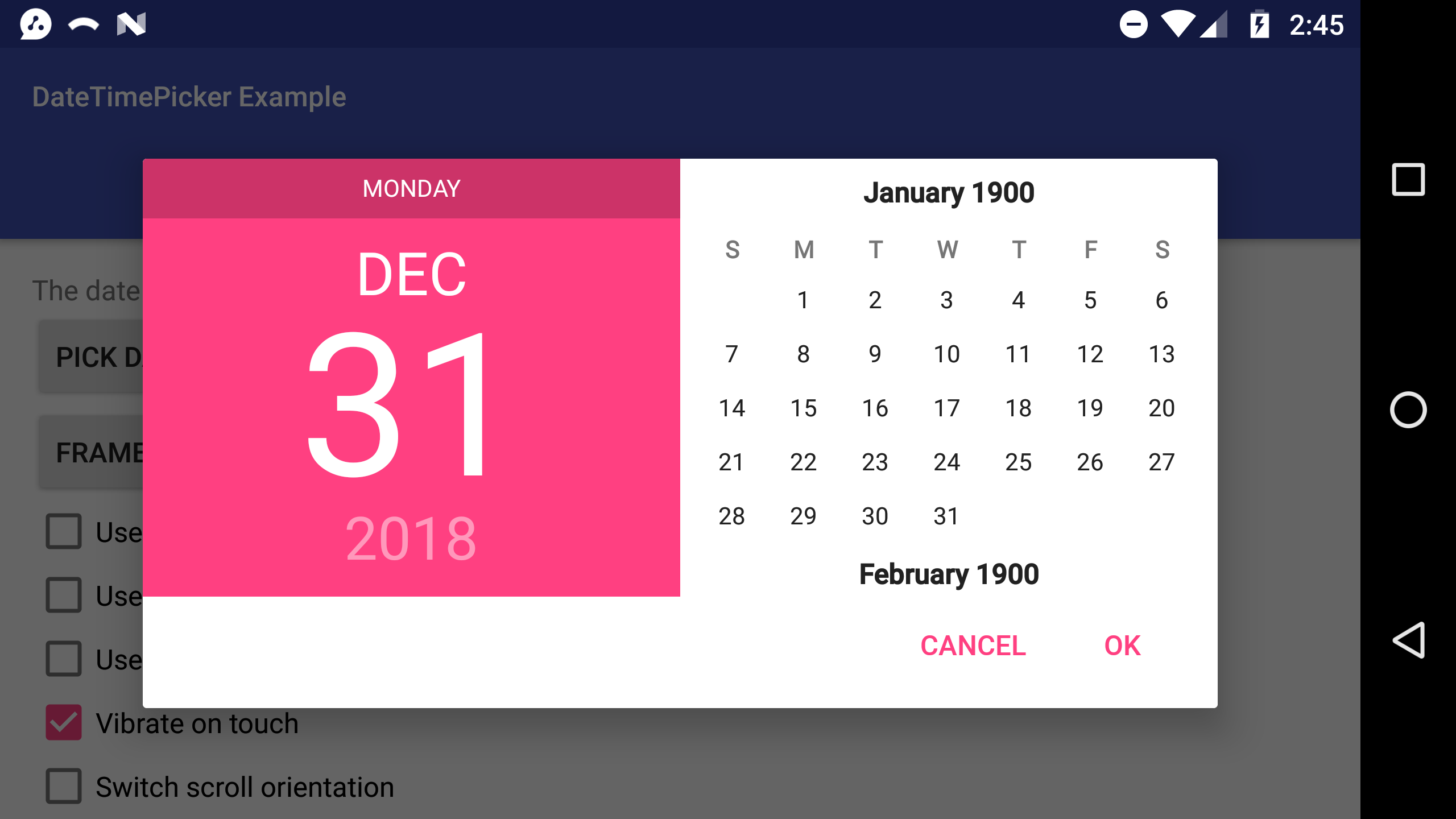 After rotation Month calendar shows Jan 1900 · Issue #254 · wdullaer/MaterialDateTimePicker · GitHub