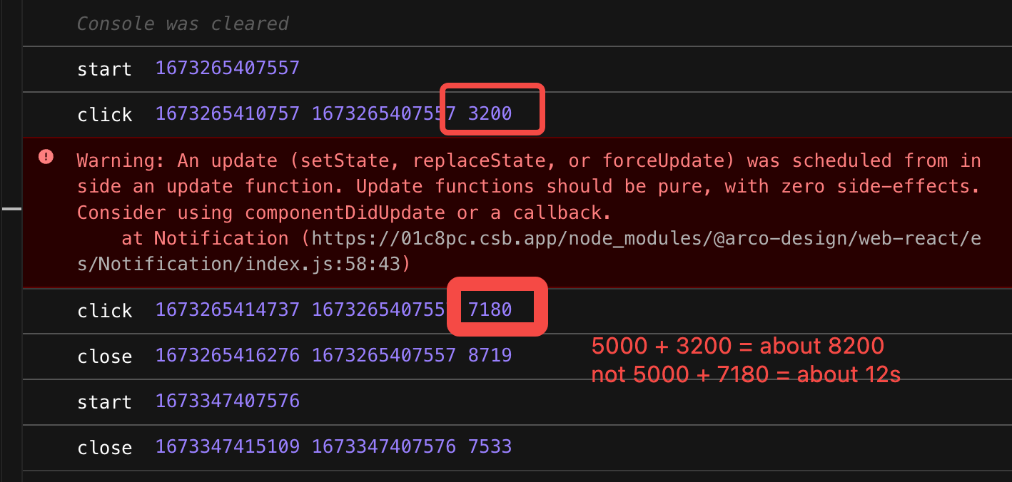 【Notification Bug】Timer for duration not reset when update notification · Issue #1710 · arco ...