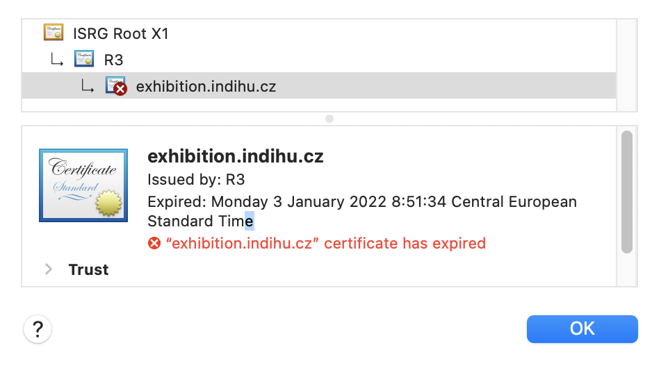 Vypršelý Ssl Certifikát · Issue 244 · Libcasindihu Exhibition · Github